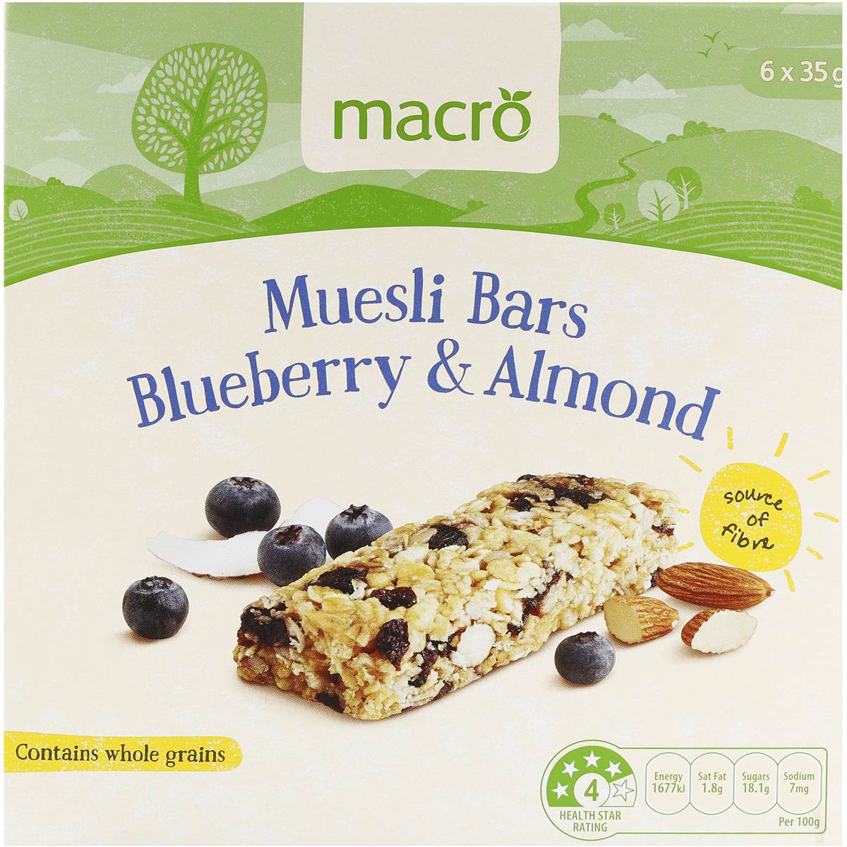 Macro Muesli Bars Blueberry 210g | Woolworths
