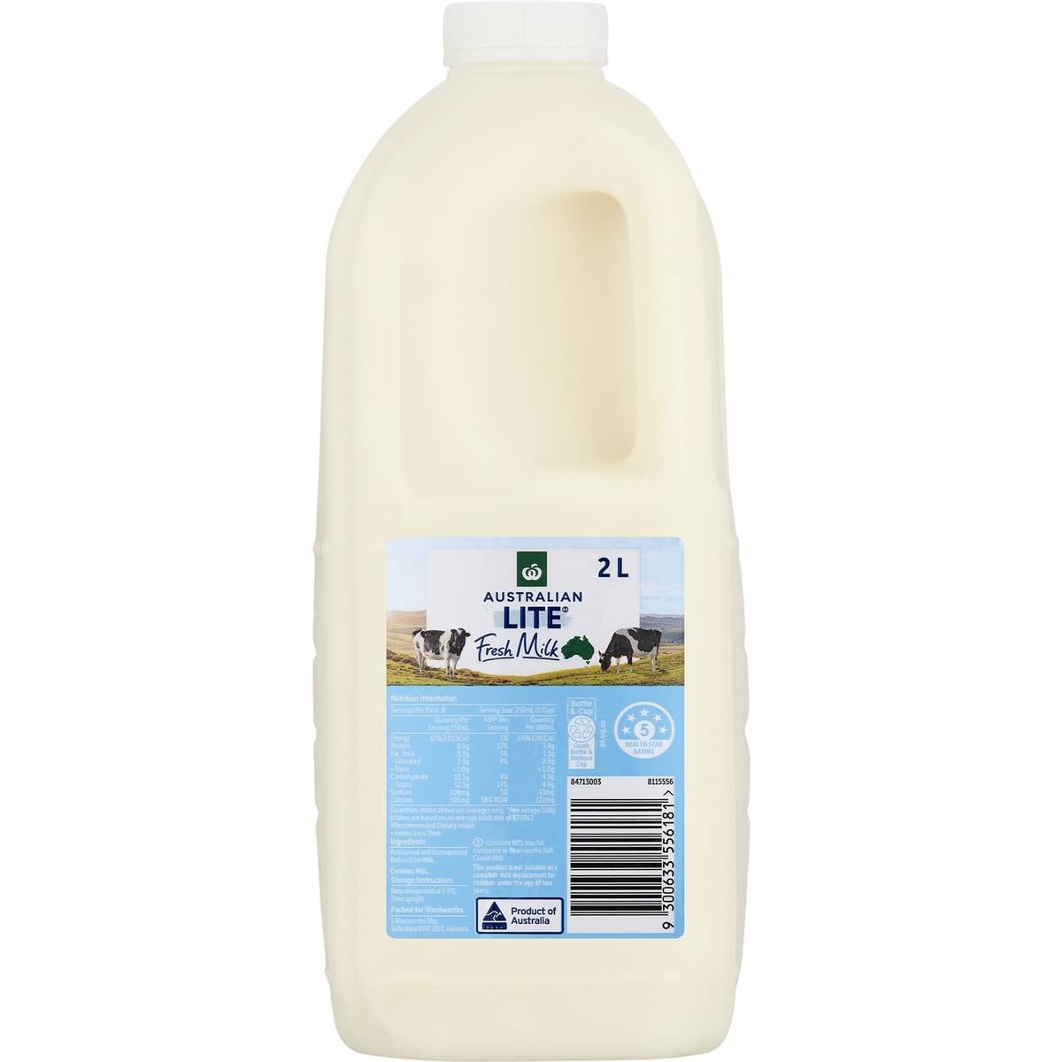 Woolworths Lite Milk 2l | Woolworths