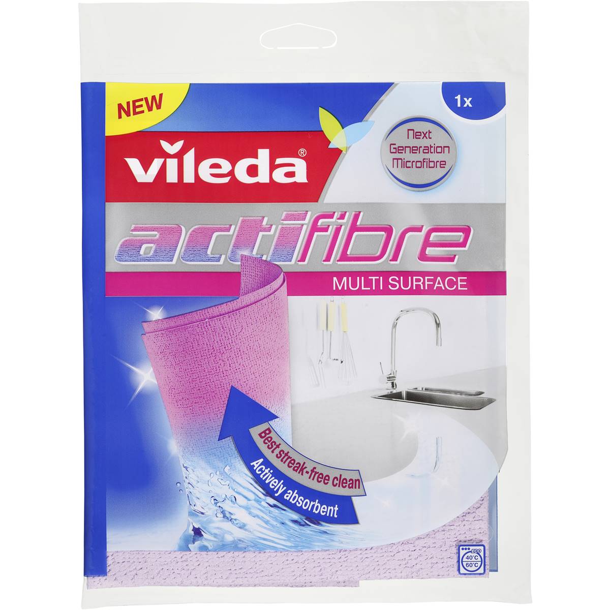 Vileda Actifibre Cloth Each | Woolworths
