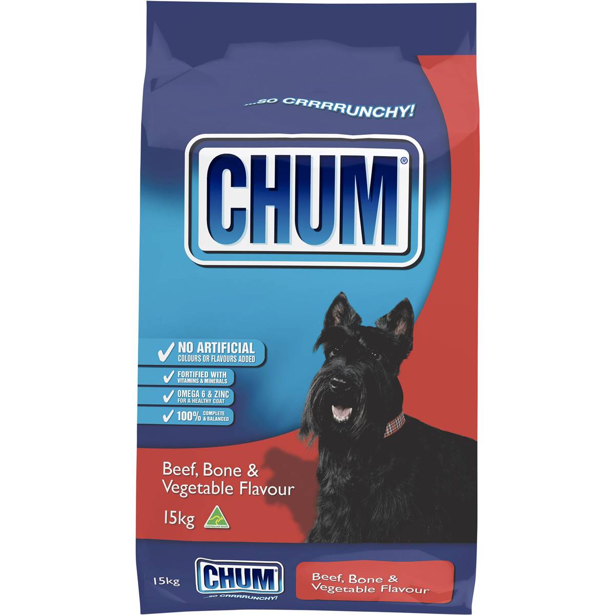 Chum Crunchy Beef Bone Veg 15kg | Woolworths