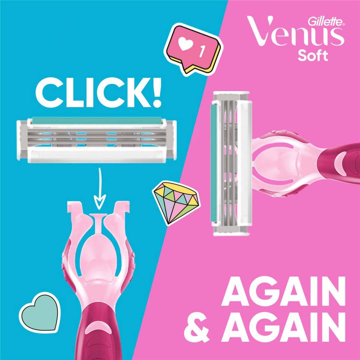 Venus Simply Venus Women's Razor & 4 Razor Blade Refill Each | Woolworths