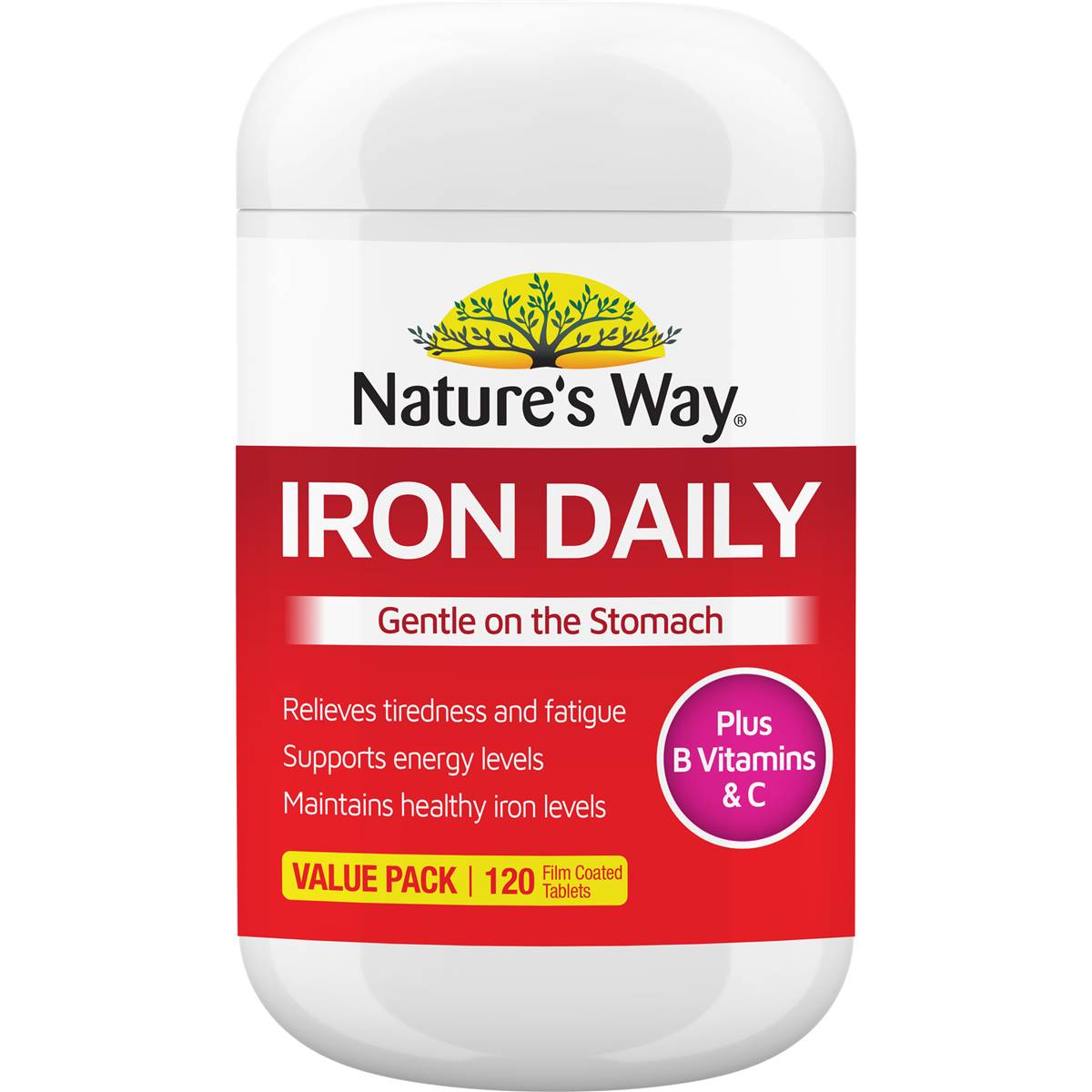 Nature's Way Iron Daily Value Pack Tablets 120 Pack | Woolworths