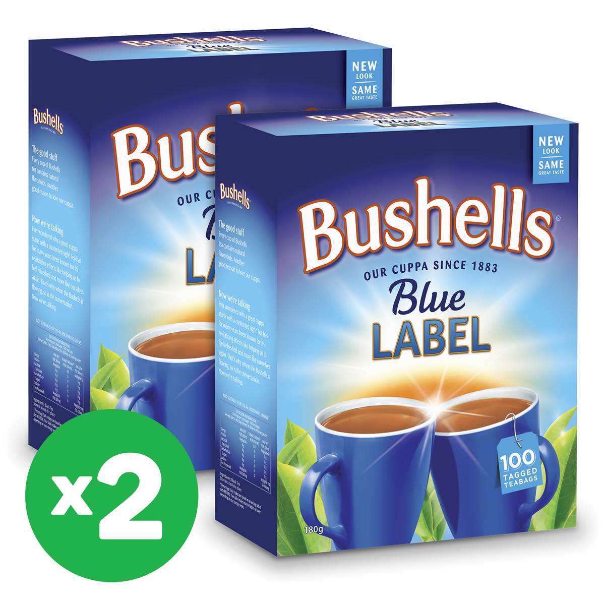 Bushells Blue Label Black Tea 180g 100pk X2 Bundle | Woolworths
