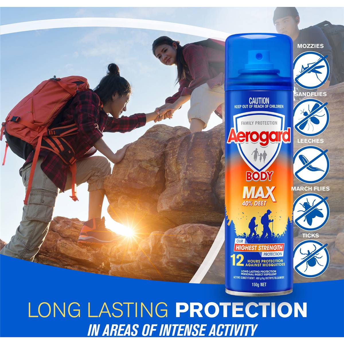 Aerogard 40% Deet Aerosol Insect Repellent 150g | Woolworths