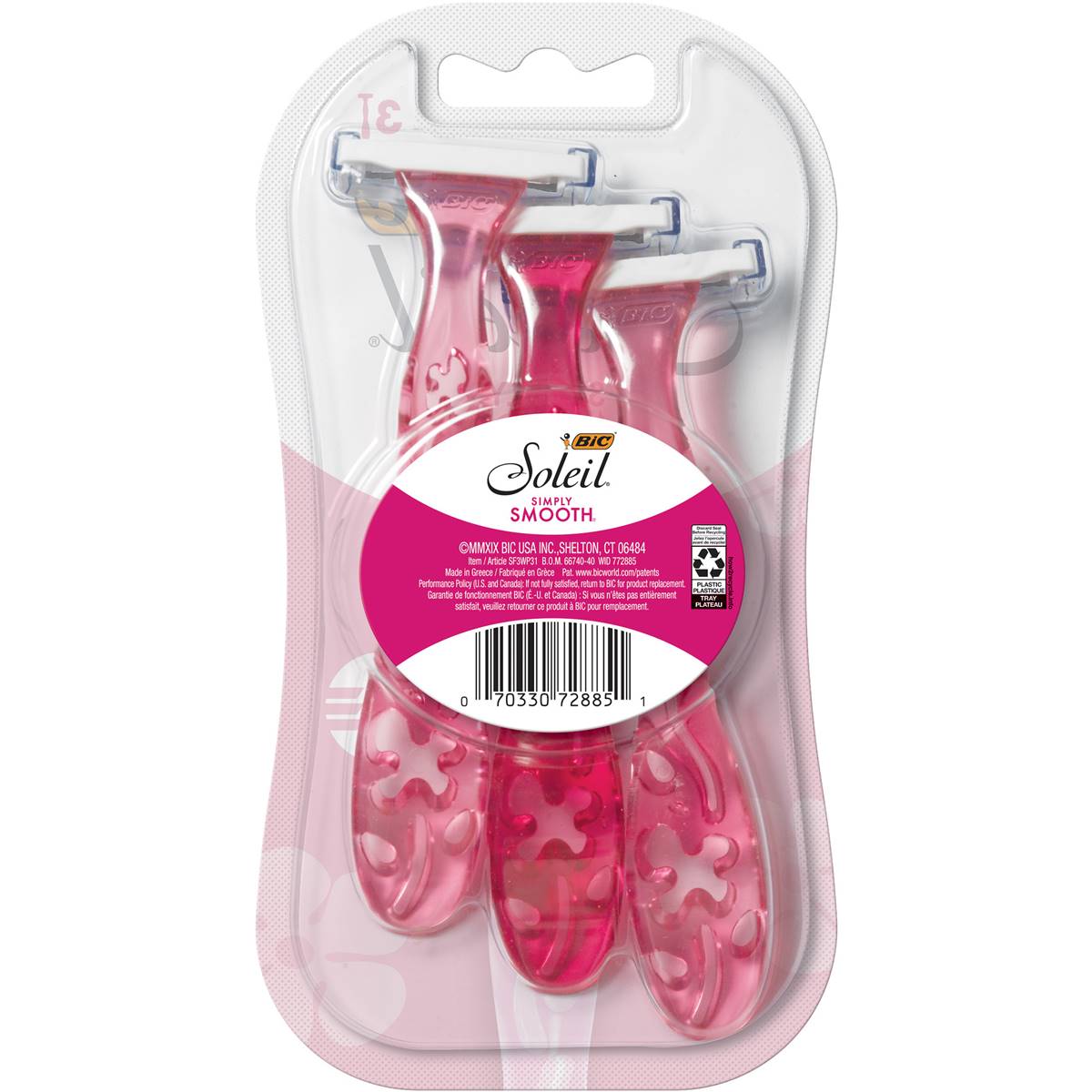 Bic Soleil Disposable Razor Simply 3 Pack | Woolworths