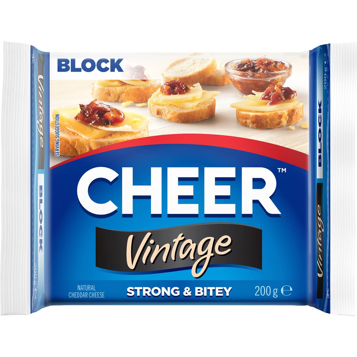 Cheer Vintage Cheese Block Strong & Bitey 200g | Woolworths