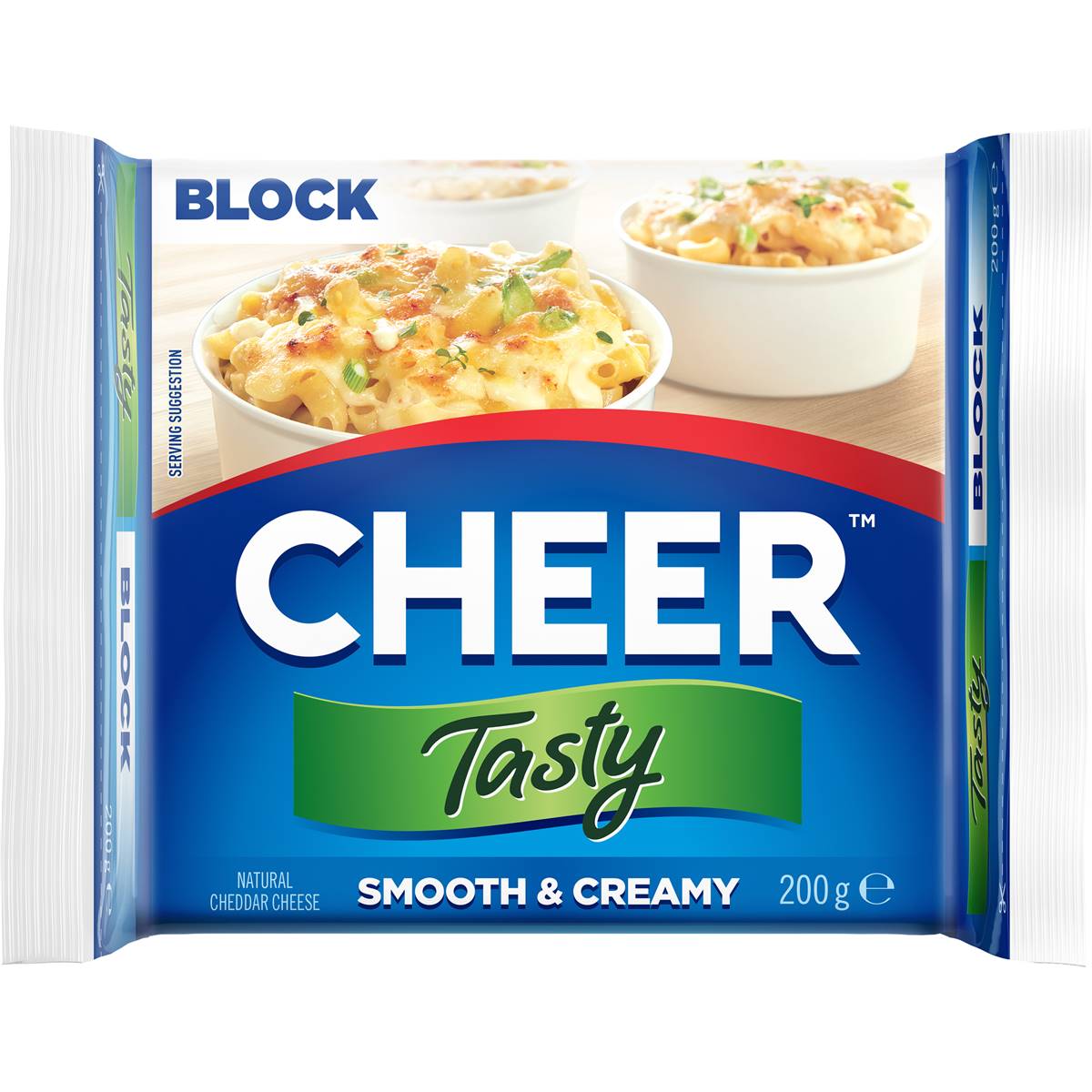 Cheer Tasty Cheese Block 200g | Woolworths