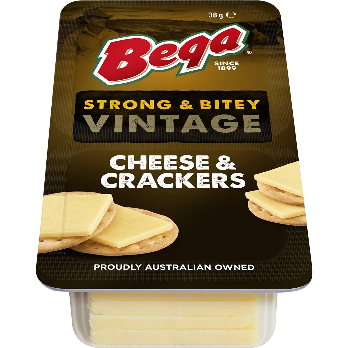 Bega Vintage Cheese & Crackers Strong & Bitey 38g | Woolworths