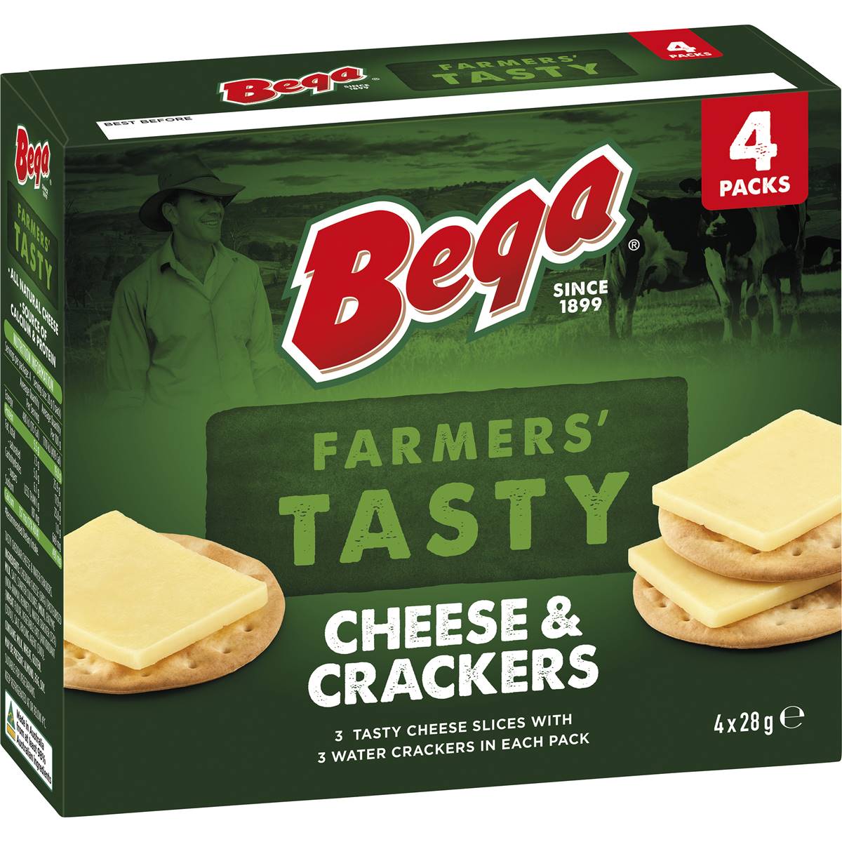 Bega Tasty Cheese & Crackers 4 Pack | Woolworths