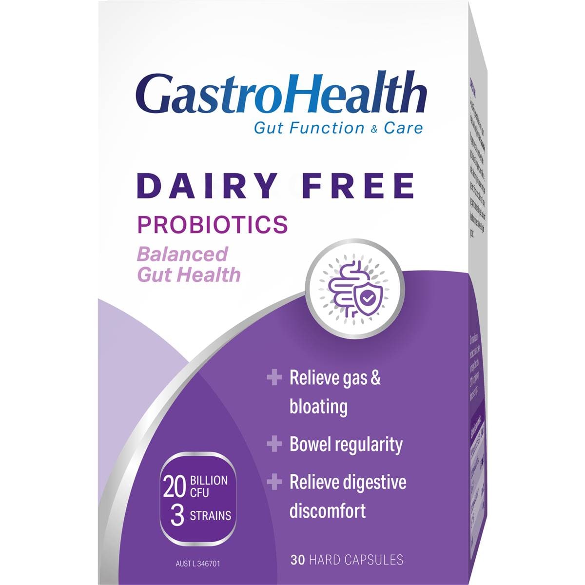 Gastrohealth Dairy Free Probiotics Hard Capsules 30 Pack | Woolworths