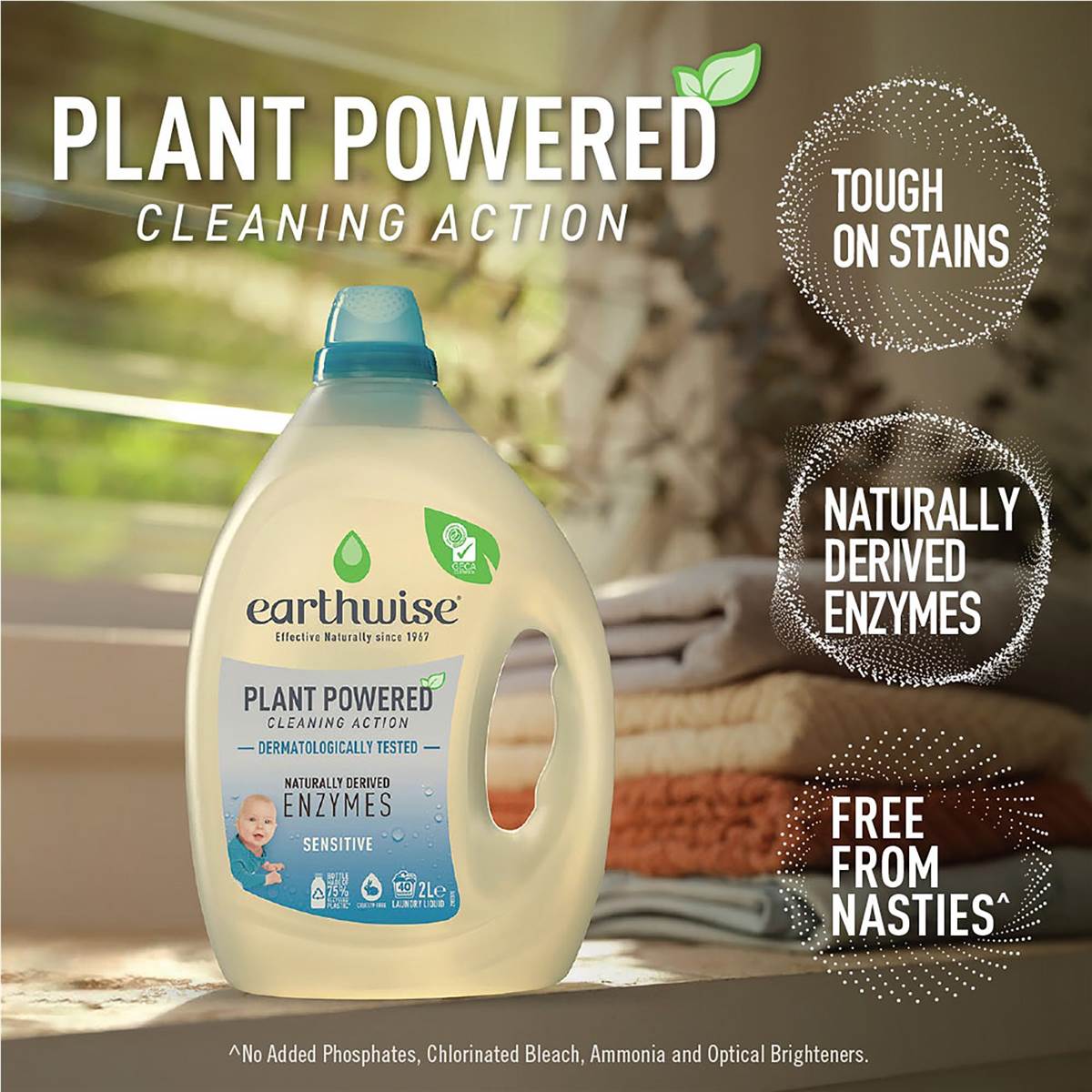 Earthwise Sensitive Clean Laundry Liquid Washing Detergent 2l | Woolworths