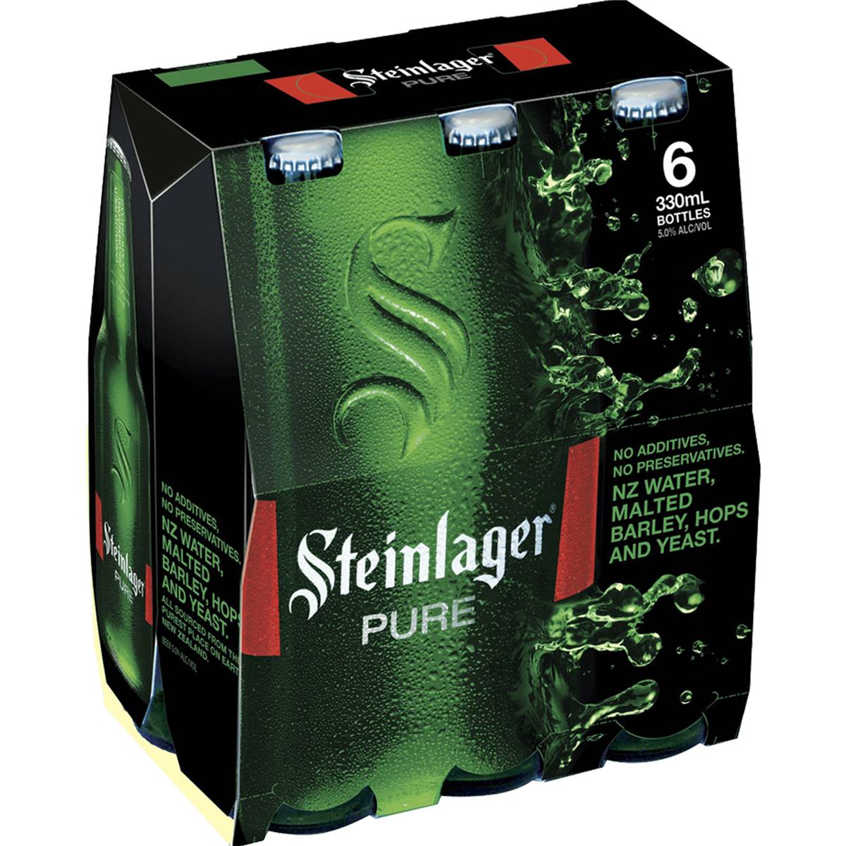 Steinlager Pure Beer Bottles 6x330ml Pack | Woolworths