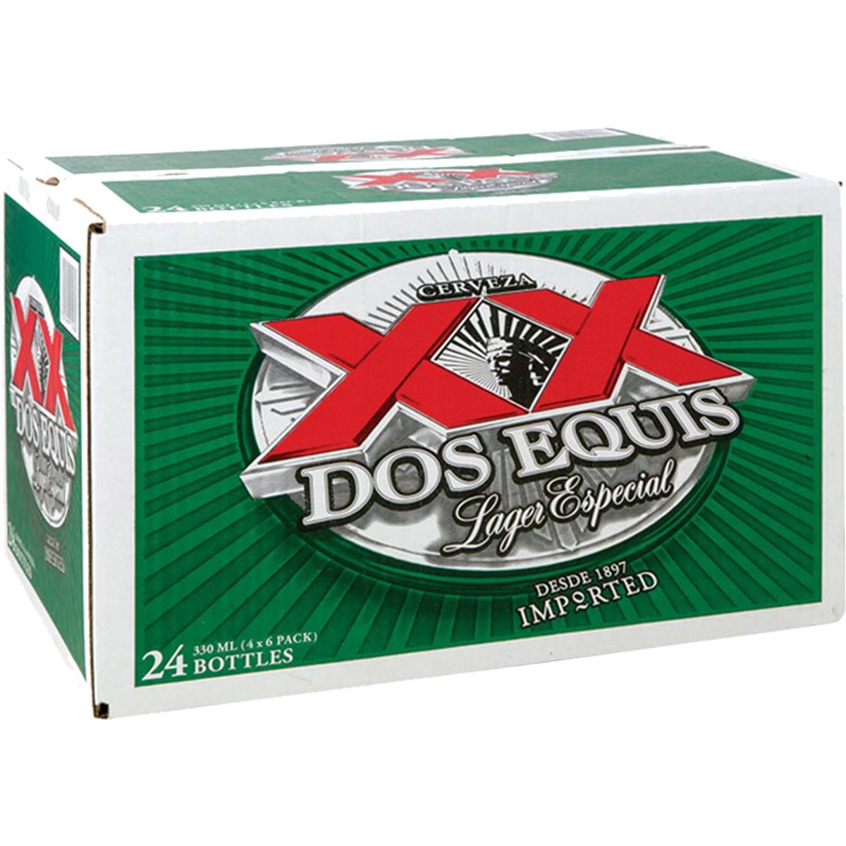 Dos Equis Xx Lager Especial Bottles 330ml X 24 Case | Woolworths