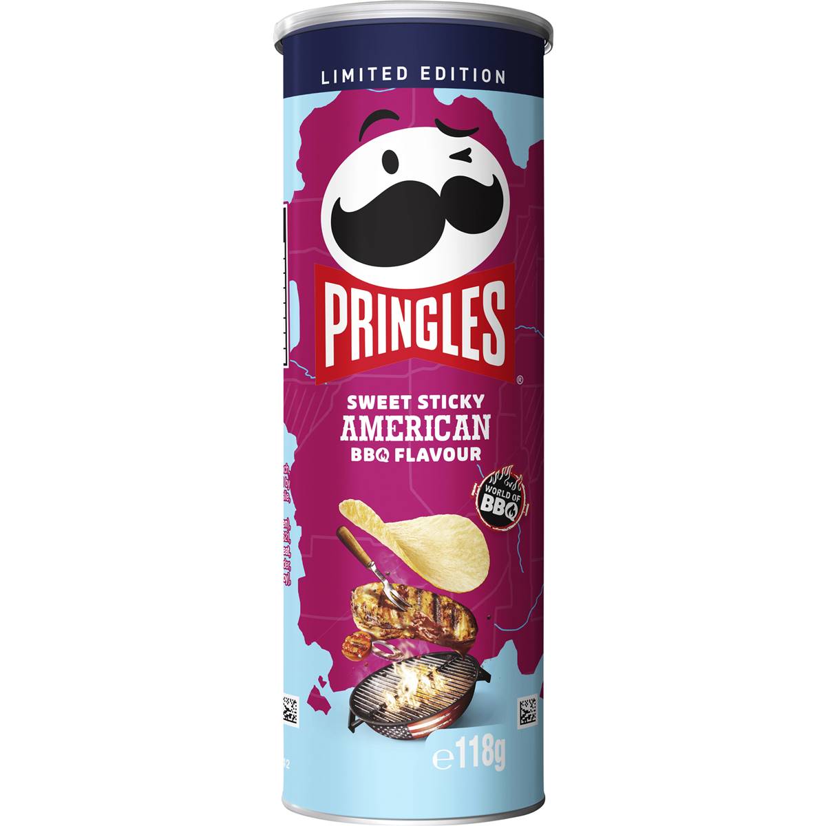 Pringles Sweet Sticky American Bbq Flavour 118g | Woolworths