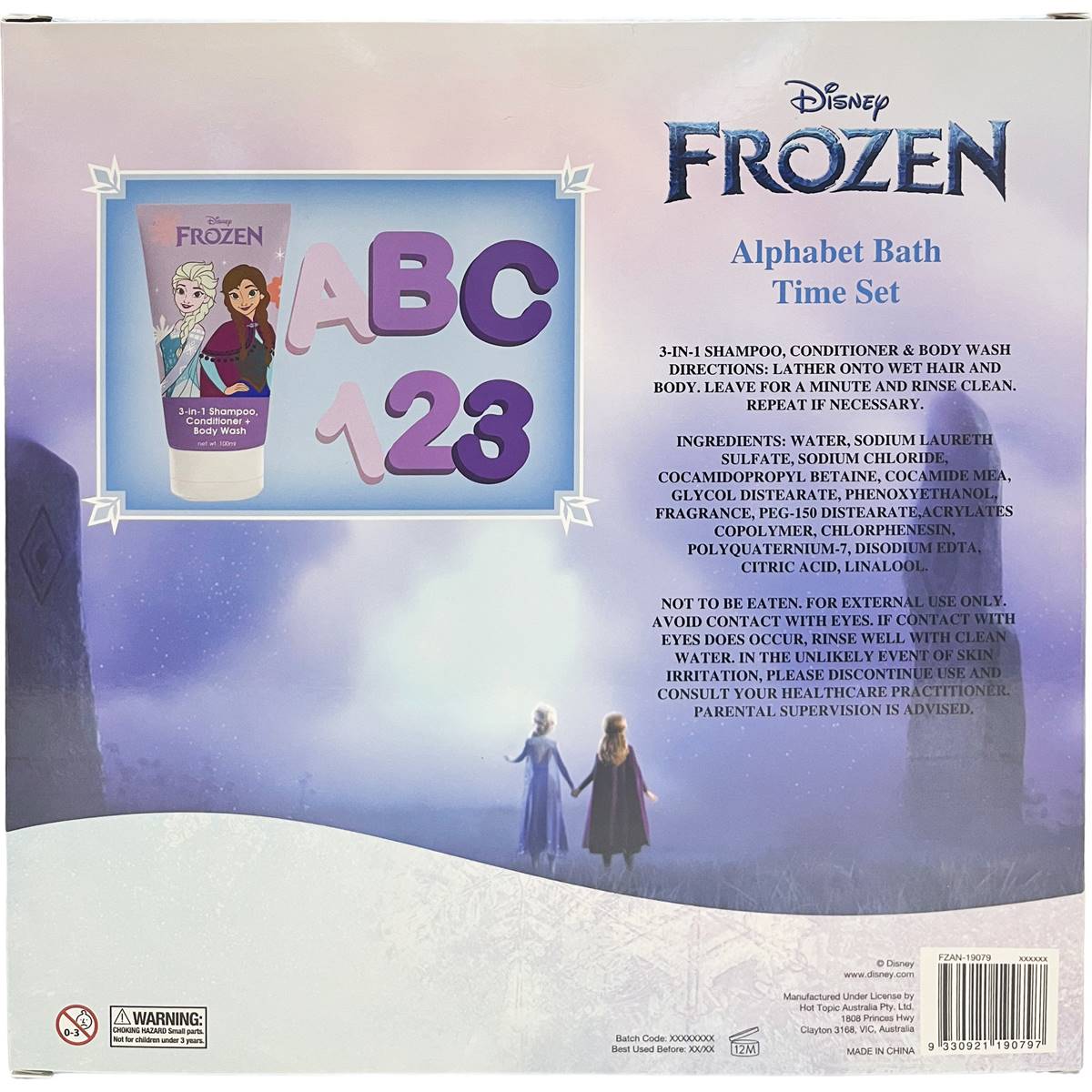 Frozen Alphabet Bath Time Set
