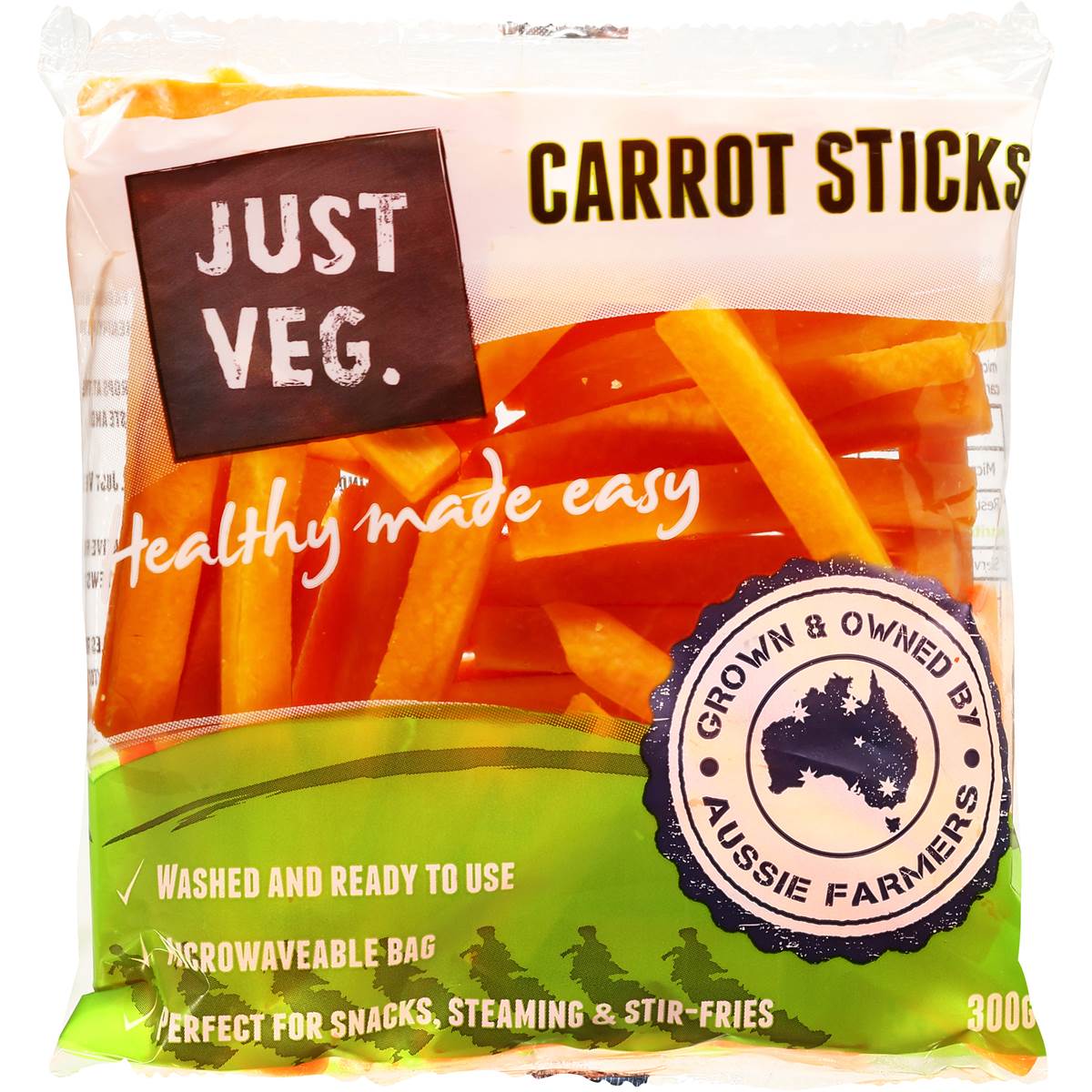 Just Veg. Carrot Sticks 300g bag | Woolworths