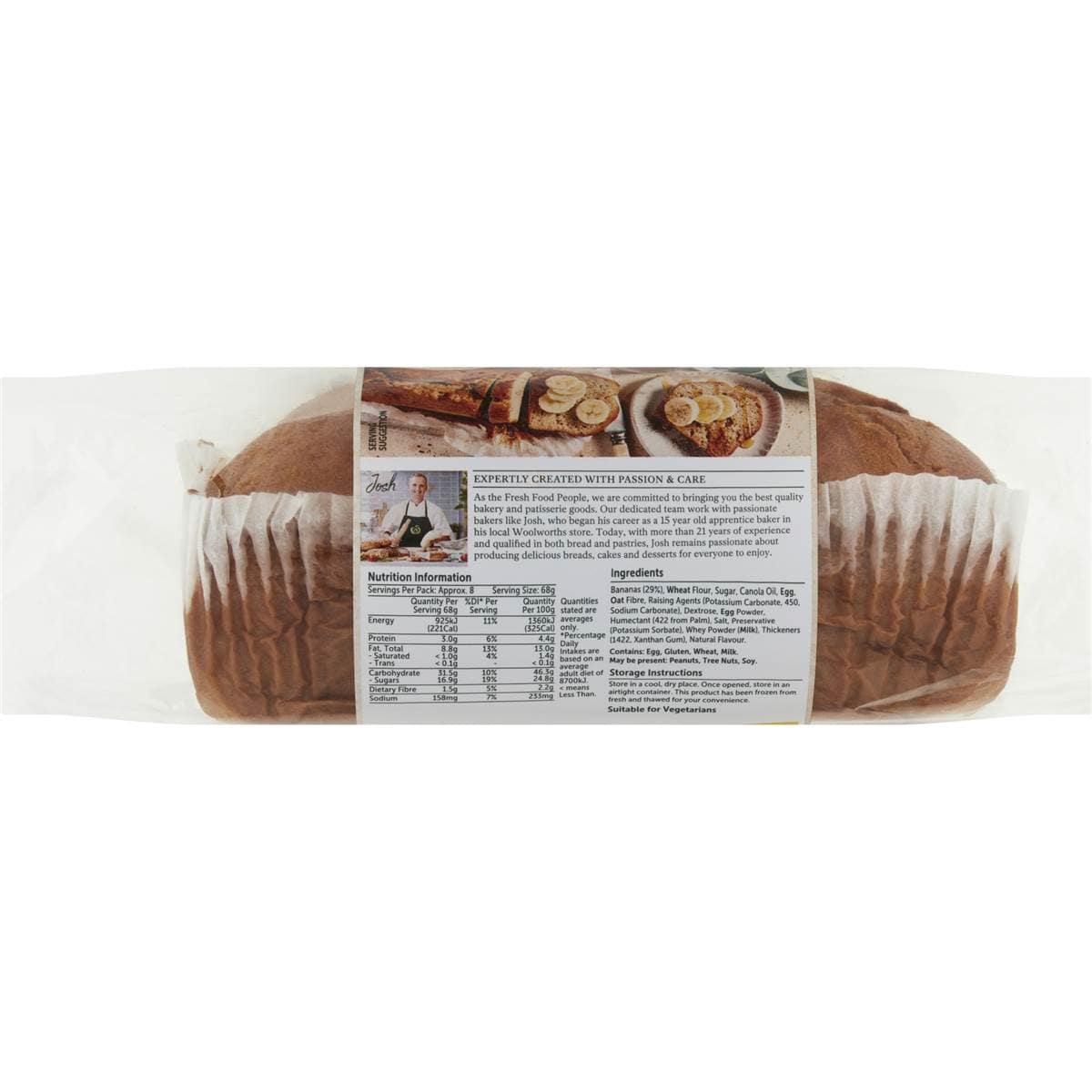 Woolworths Banana Loaf 550g | Woolworths
