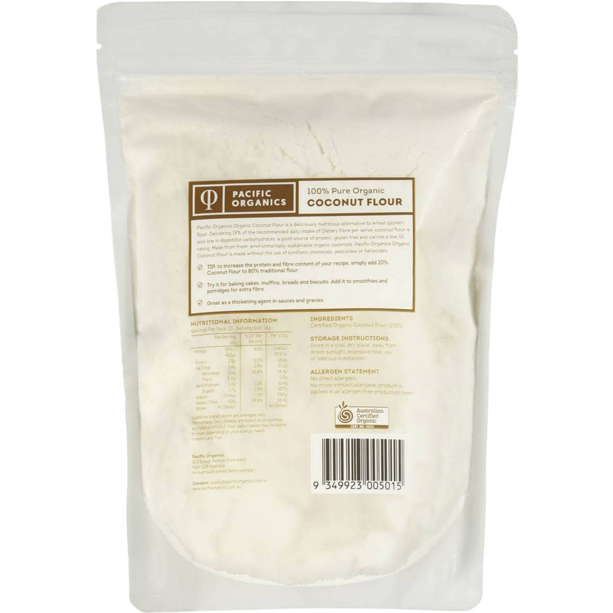 Pacific Organics Coconut Flour 400g | Woolworths