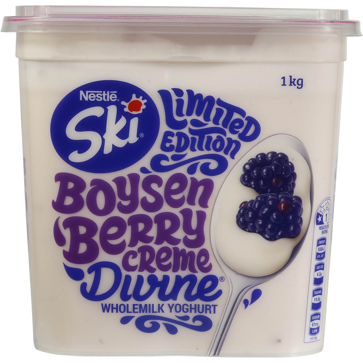 Ski Divine Boysenberry Creme Yoghurt 1kg | Woolworths