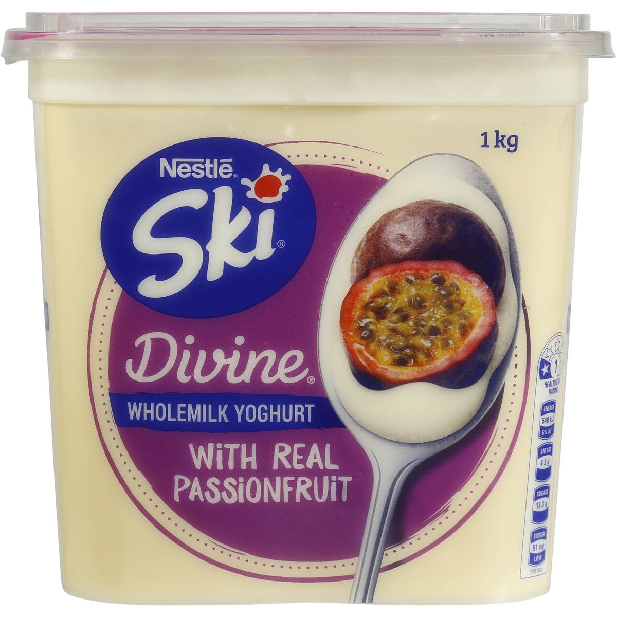 Ski Divine Passionfruit Yoghurt 1kg | Woolworths