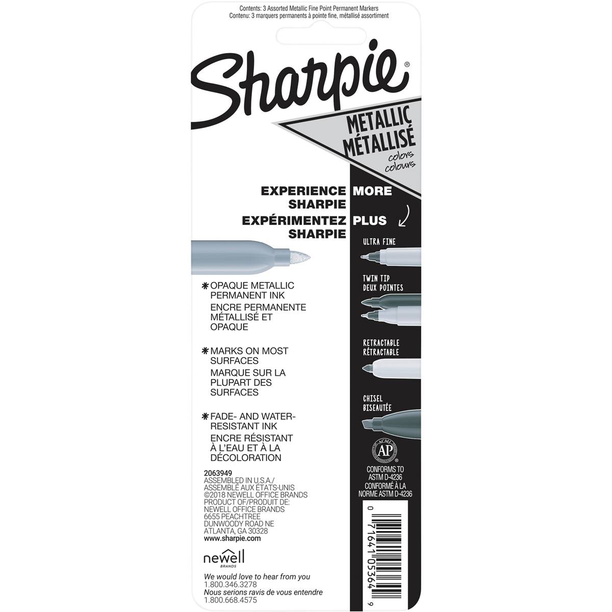 Sharpie Markers Metallic 3pk | Woolworths