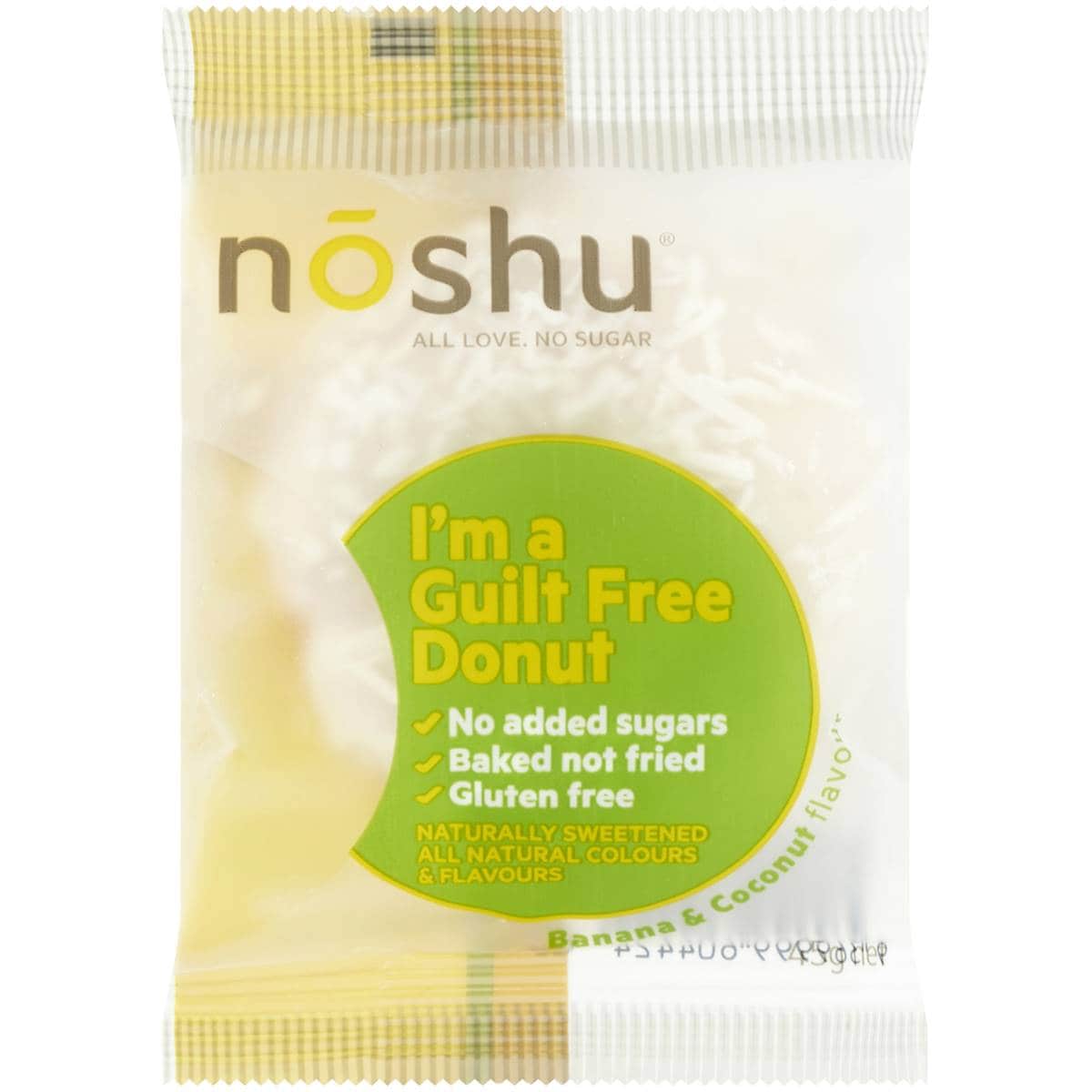 Noshu Donut Banana & Coconut 45g | Woolworths
