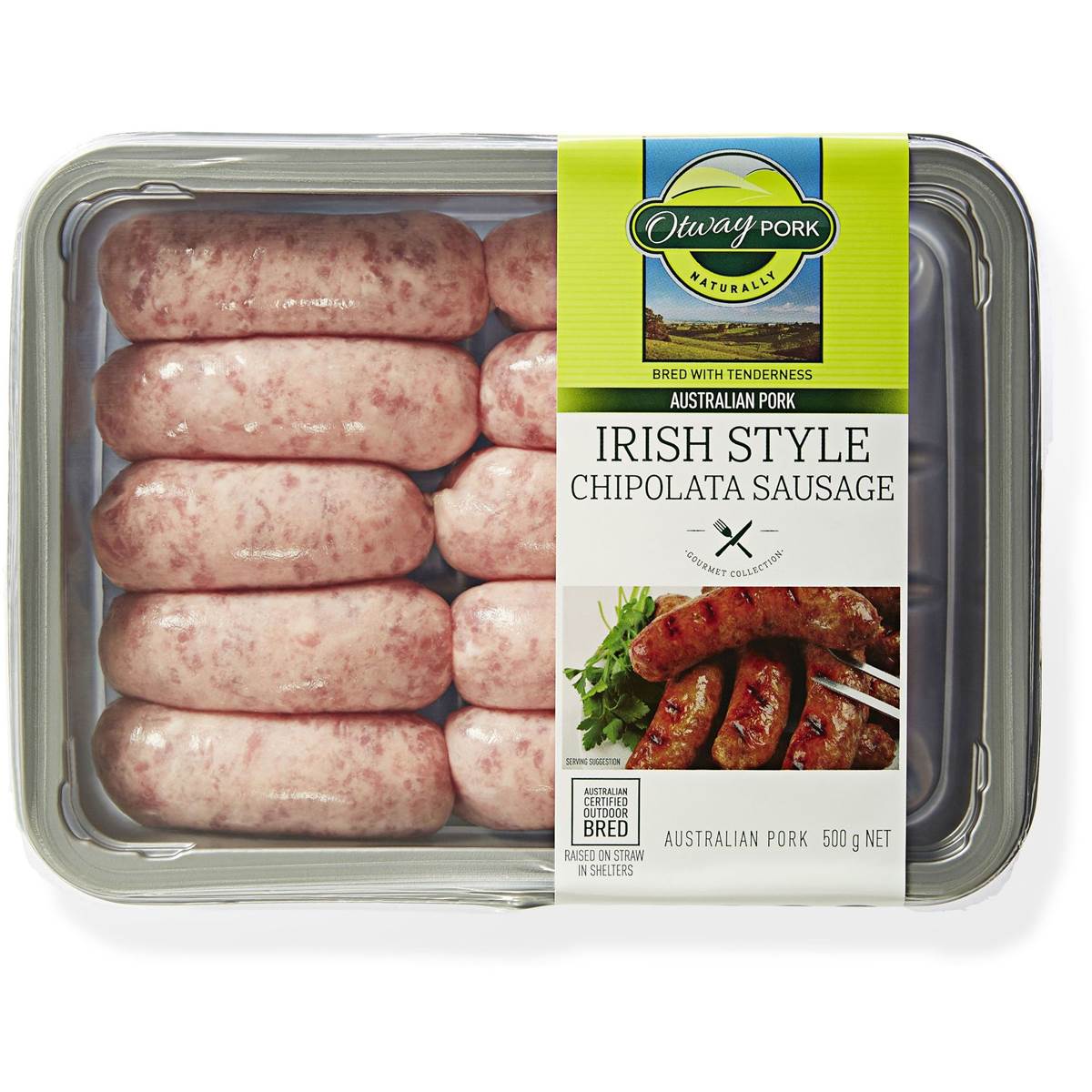 Otway Pork Irish Chipolatas Each | Woolworths