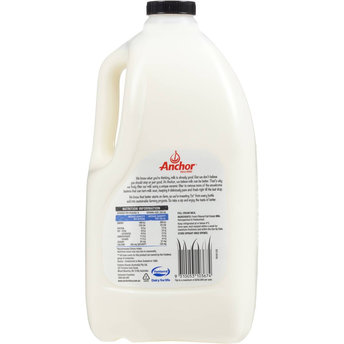 Anchor Whole Milk 2l | Woolworths