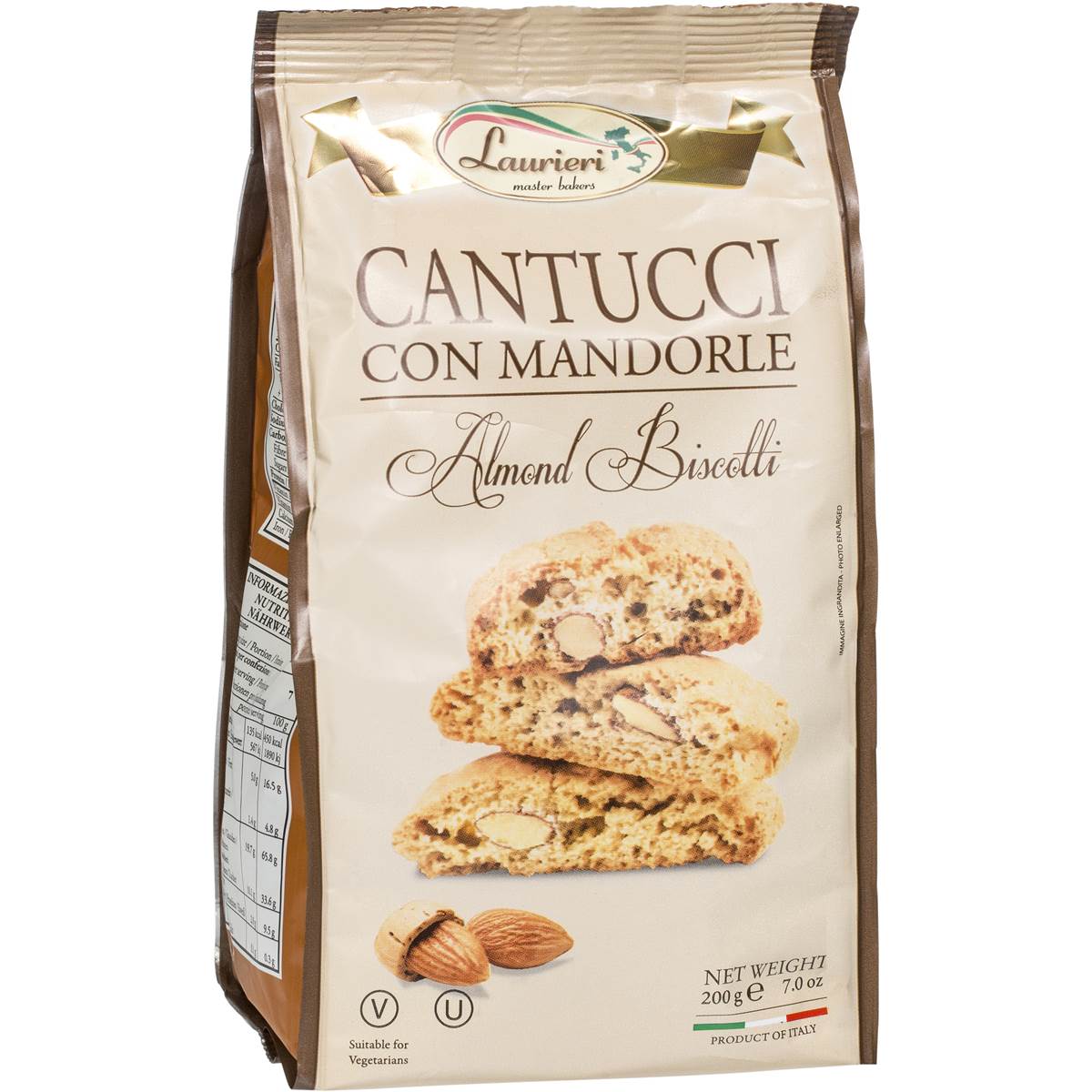 Laurieri Cantucci Con Mandorle Almond Biscotti 200g | Woolworths
