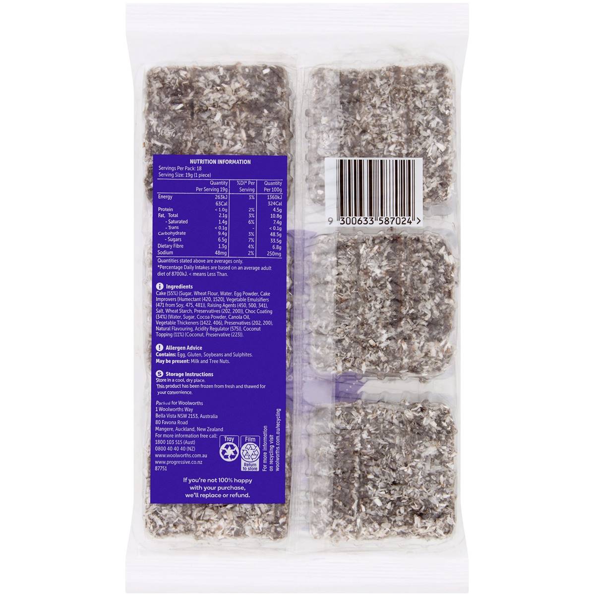 Woolworths Lamington Fingers 18 Pack | Woolworths