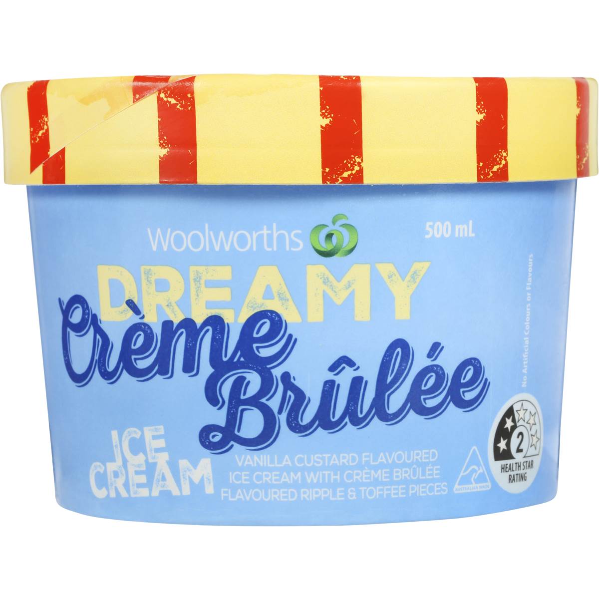 Woolworths Ice Cream Vanilla Custard Brulee 500ml Tub | Woolworths