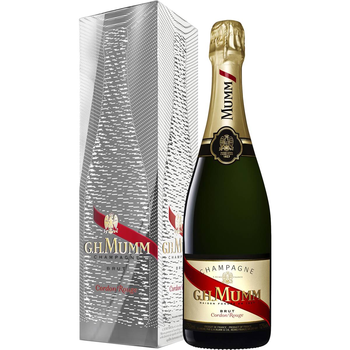 Mumm Moire Effect Cordon Rouge Brut 750ml | Woolworths
