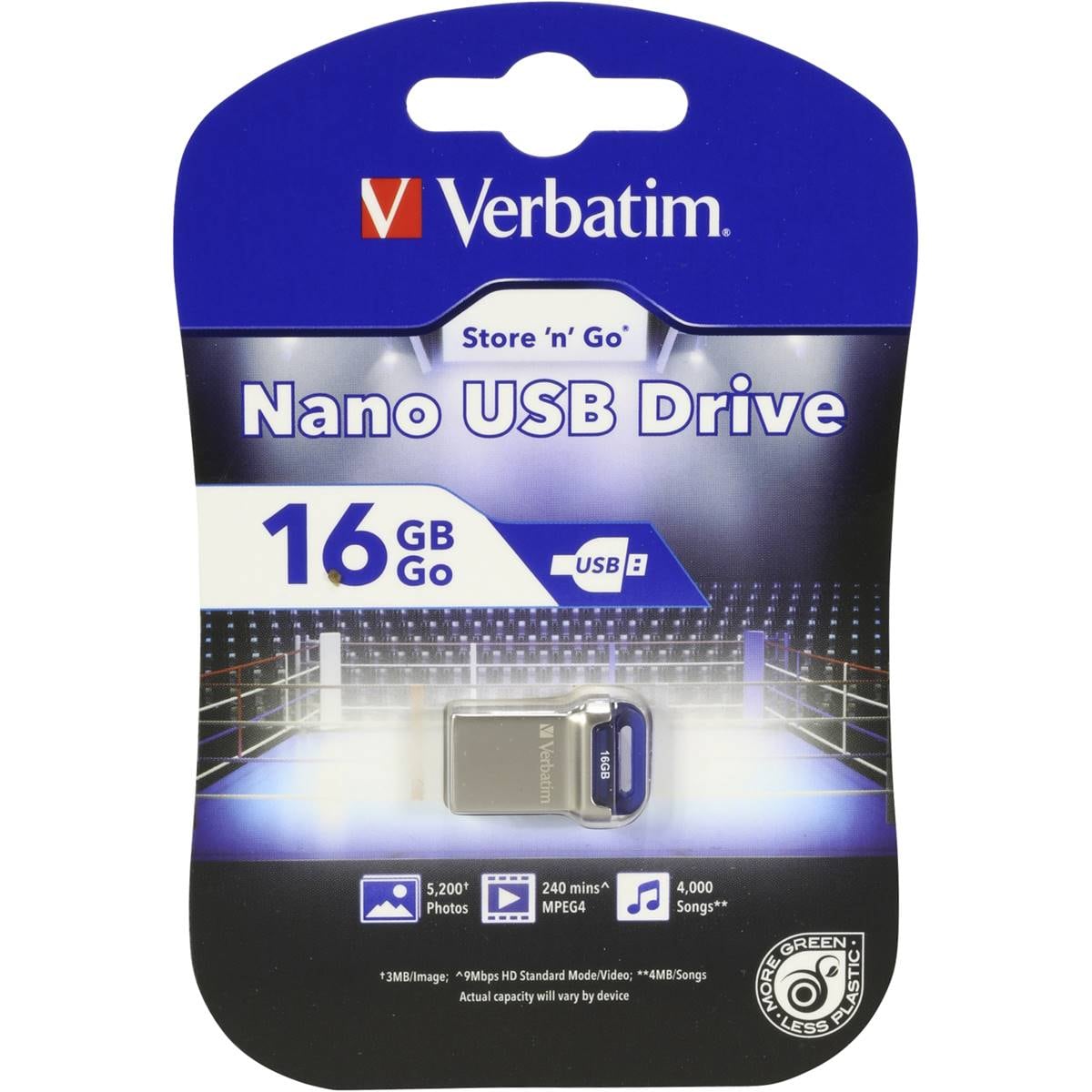 Verbatim Store 'n' Go Nano Usb 2.0 Nano Silver 16gb Each | Woolworths