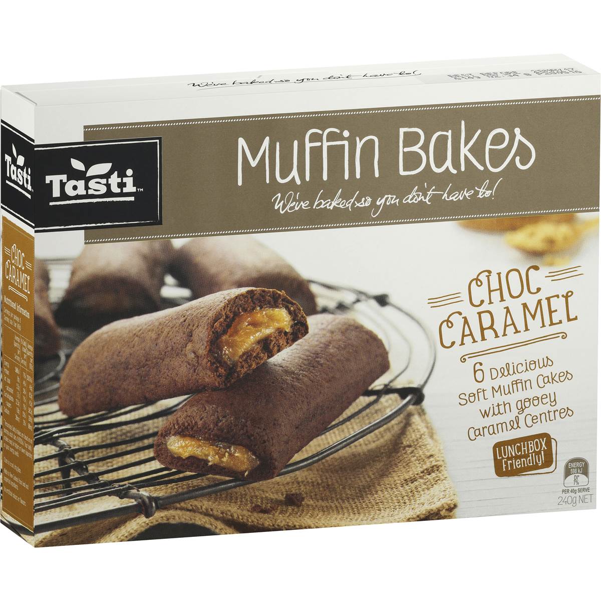 Tasti Muffin Bake Choc Caramel 240g | Woolworths