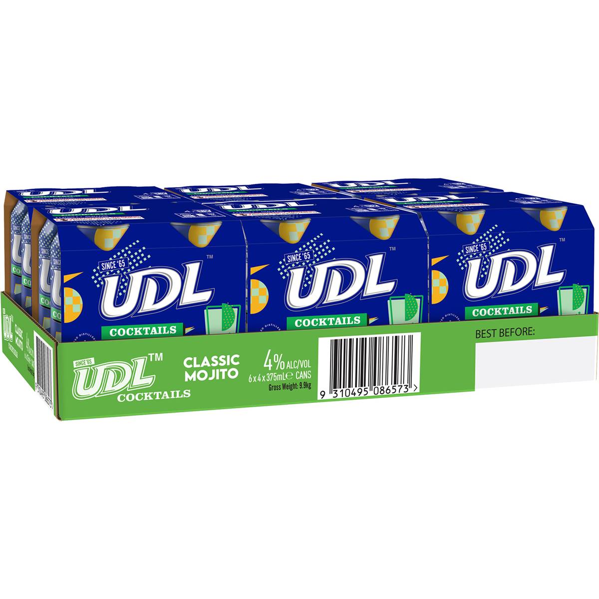 Udl Cocktails Classic Mojito 375ml X24 Case | Woolworths