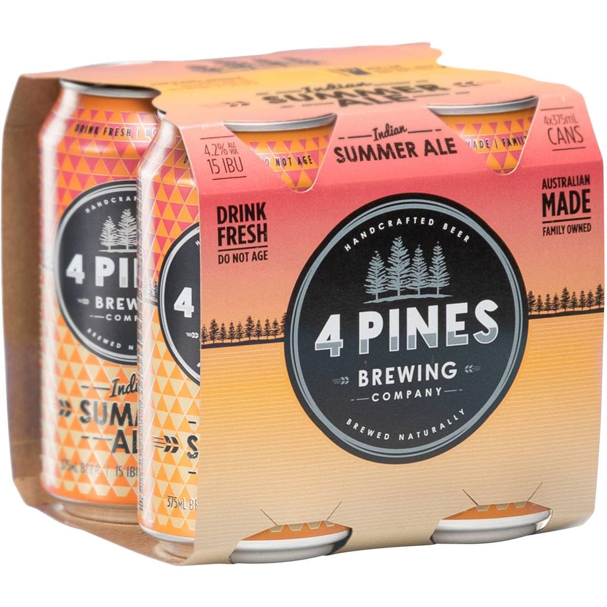 4 Pines Summer Indian Pale Ale Cans 4x375ml Pack | Woolworths