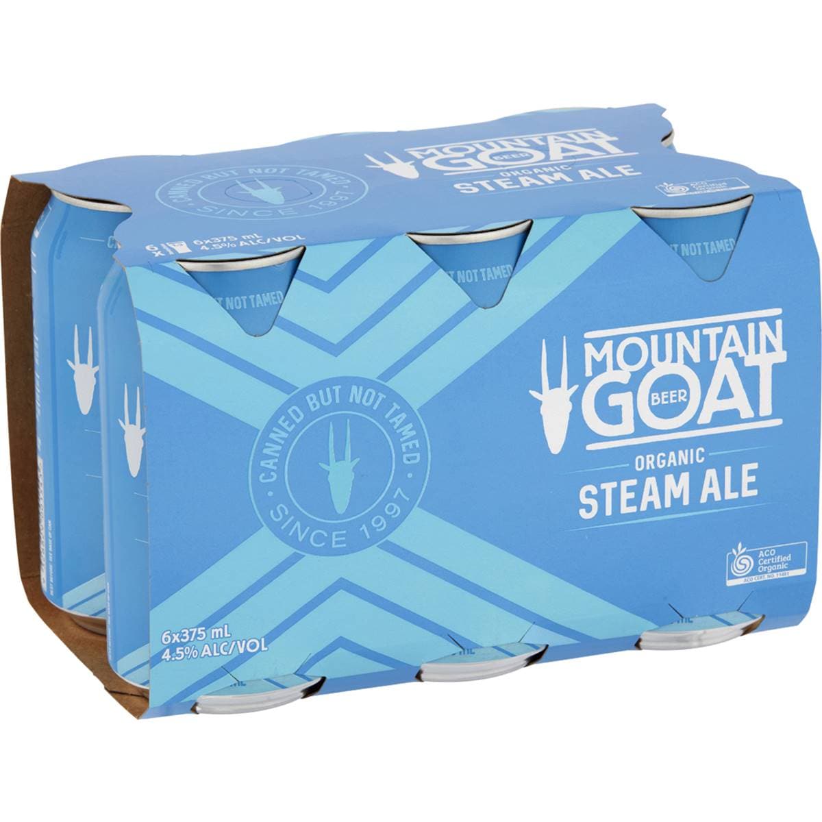 Mountain Goat Original Steam Ale Can 375ml X 6 Pack | Woolworths