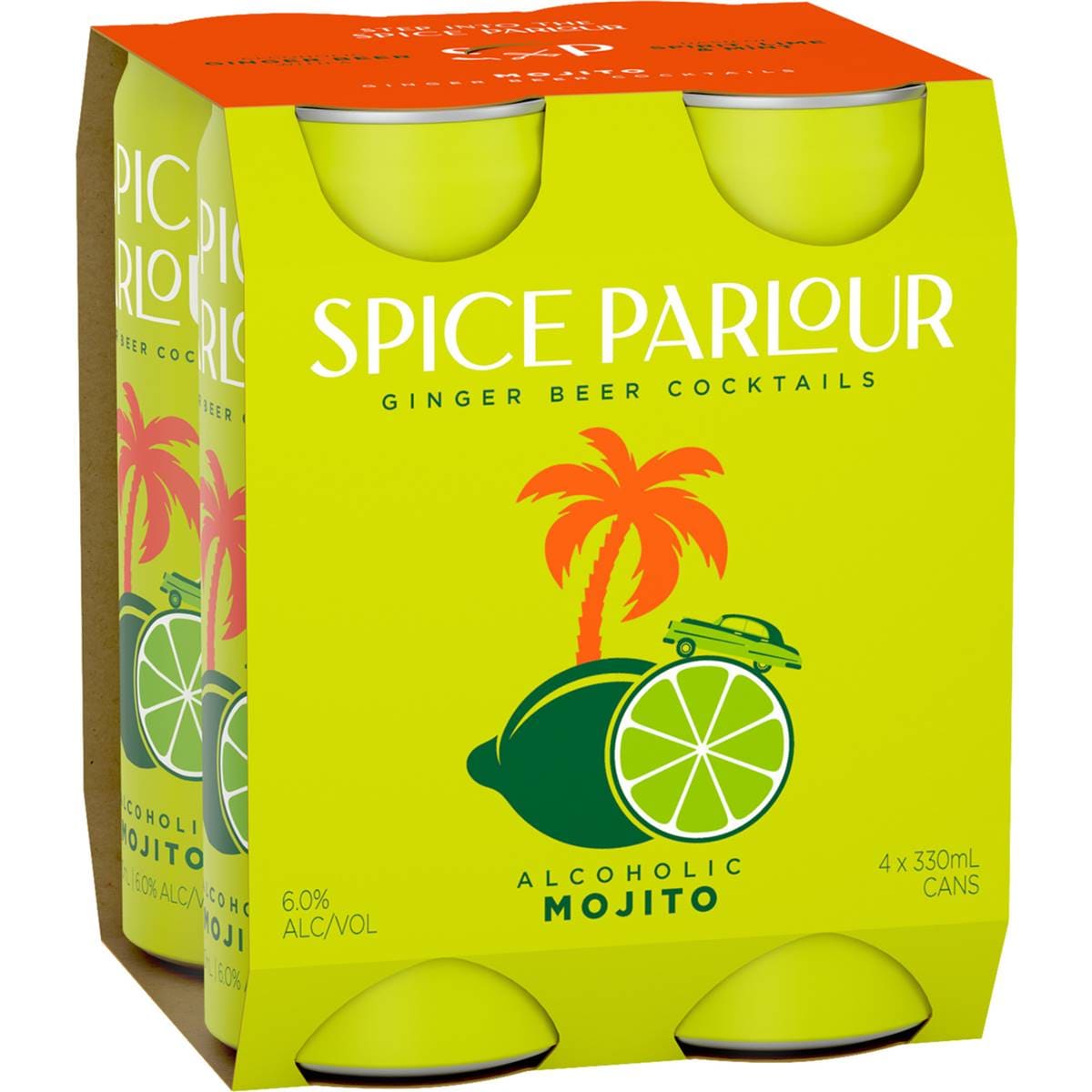 Spice Parlour Ginger Beer Cocktail Mojito 330ml X 4 Pack | Woolworths