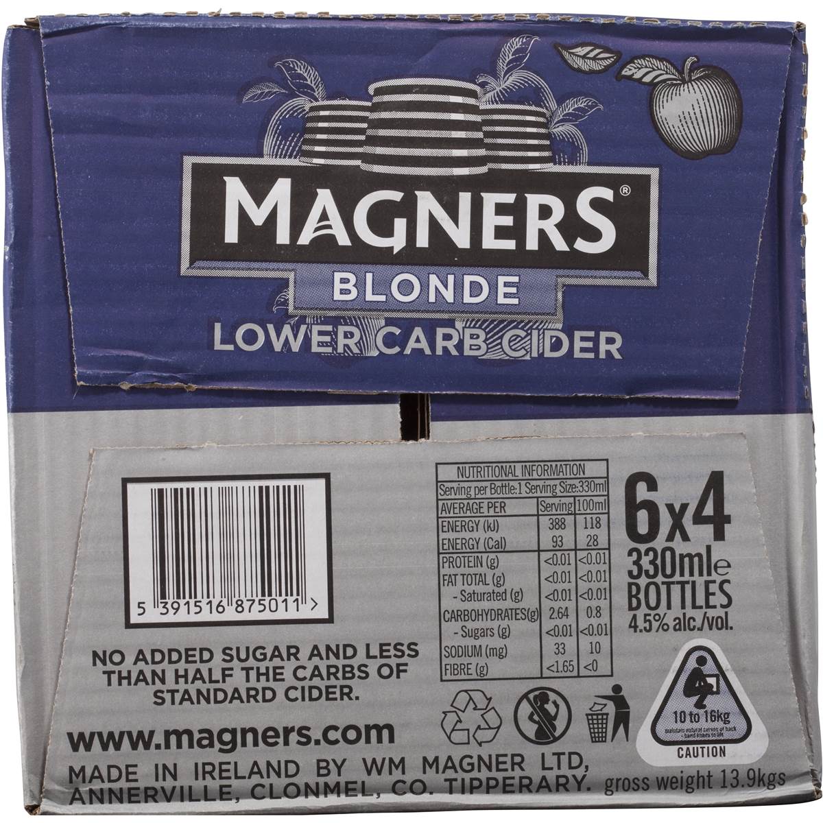 Magners Apple Cider Blonde Cans 24x330ml Case | Woolworths
