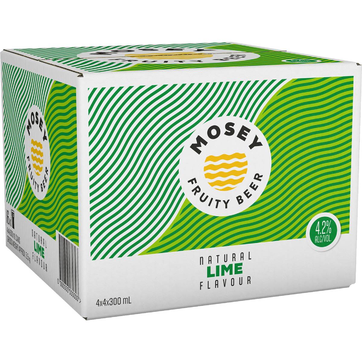 Mosey Fruity Beer Natural Lime Flavour Can 300ml X 16 Case | Woolworths