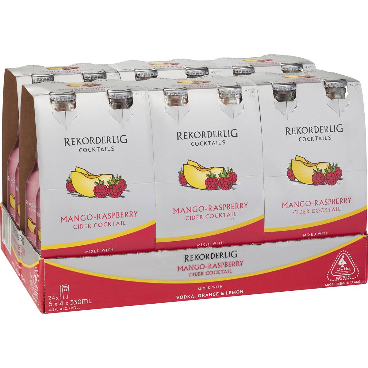 Rekorderlig Mango Raspberry Cider Cocktail 6x4x330ml | Woolworths