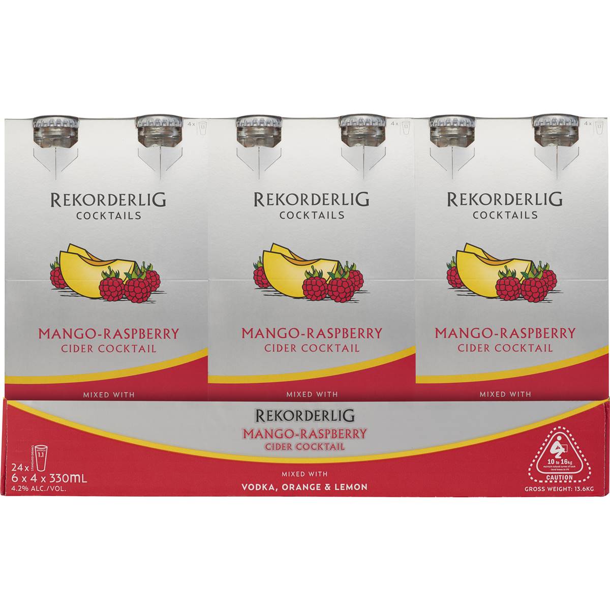 Rekorderlig Mango Raspberry Cider Cocktail 6x4x330ml | Woolworths