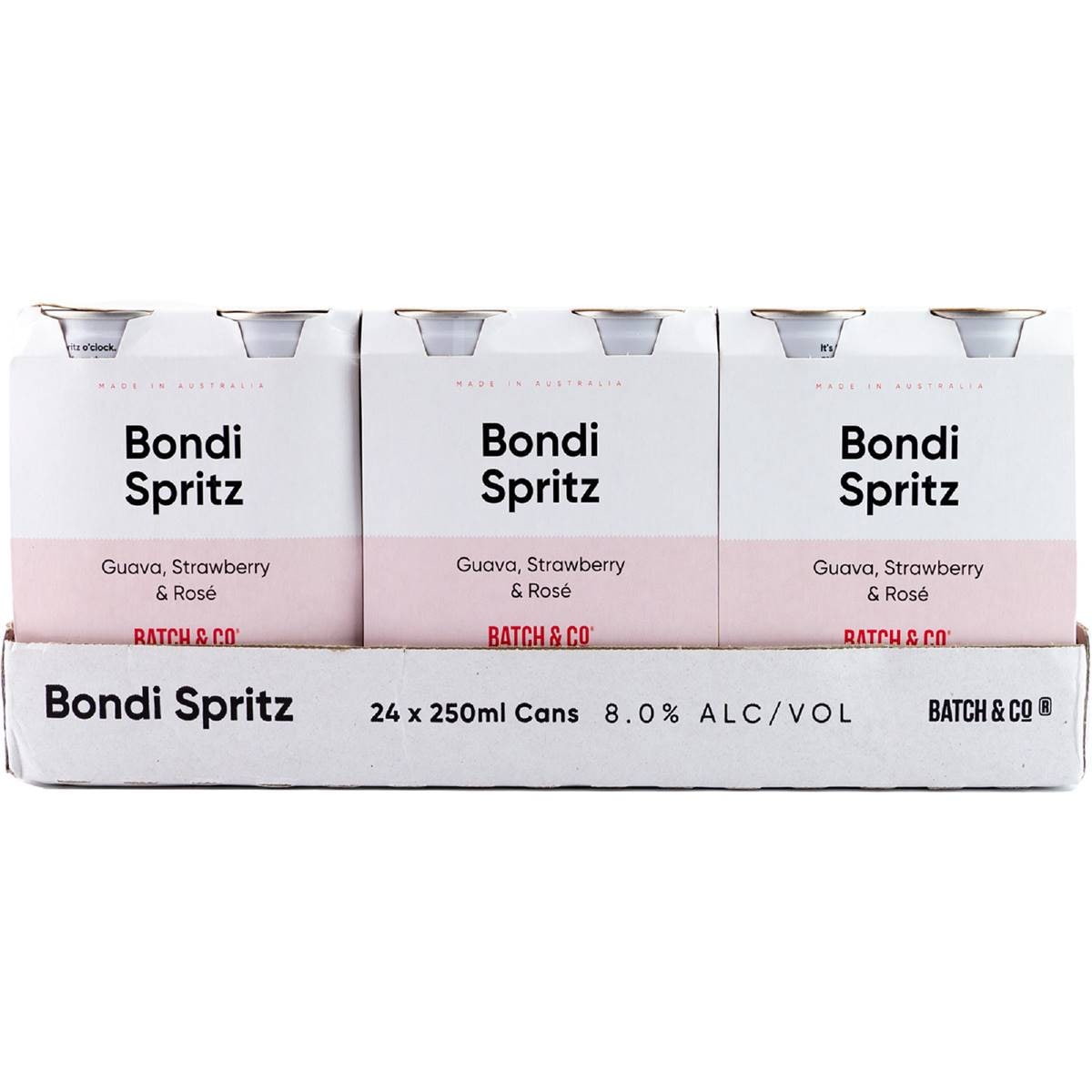 Batch Brewing Co. Bondi Spritz Guava, Strawberry Rose Spritz Cans 250ml ...