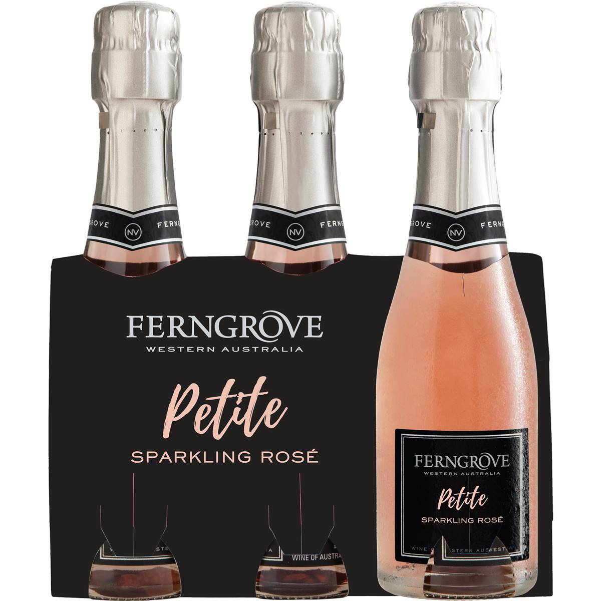 Ferngrove Sparkling Dry Rose Bottles 200ml X3 Pack | Woolworths