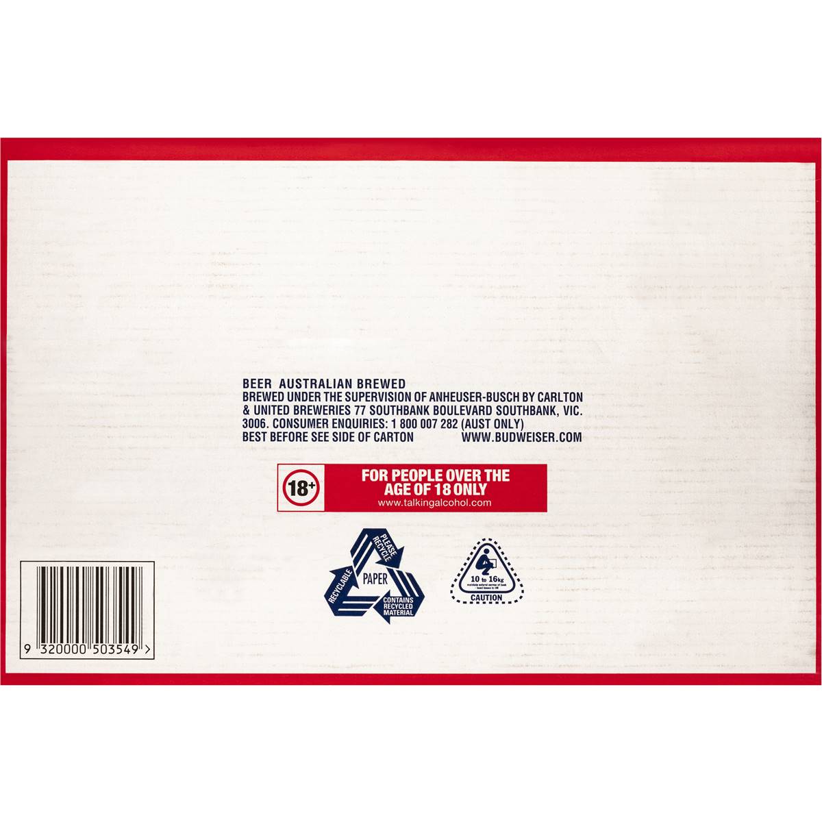 Budweiser Beer Bottle 330ml X 24 Case | Woolworths