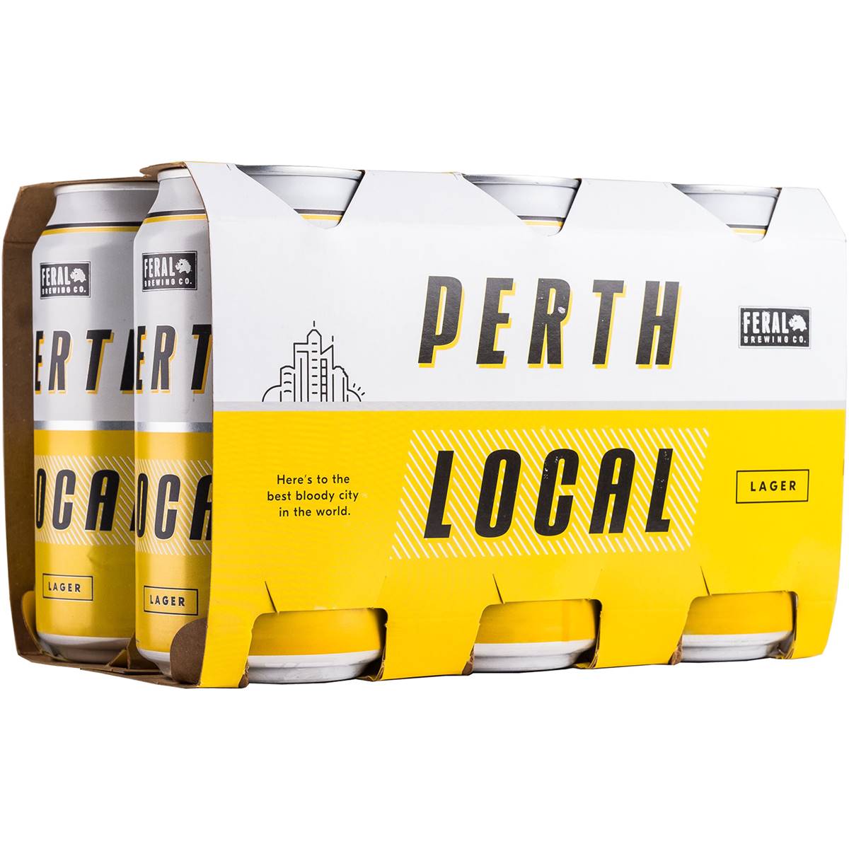 Feral Perth Local Lager Cans 375ml X6 Pack | Woolworths