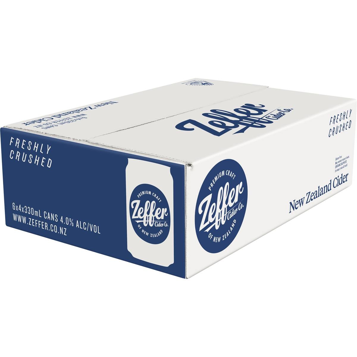 Zeffer Apple Crumble Cider Cans 330ml X24 Case | Woolworths