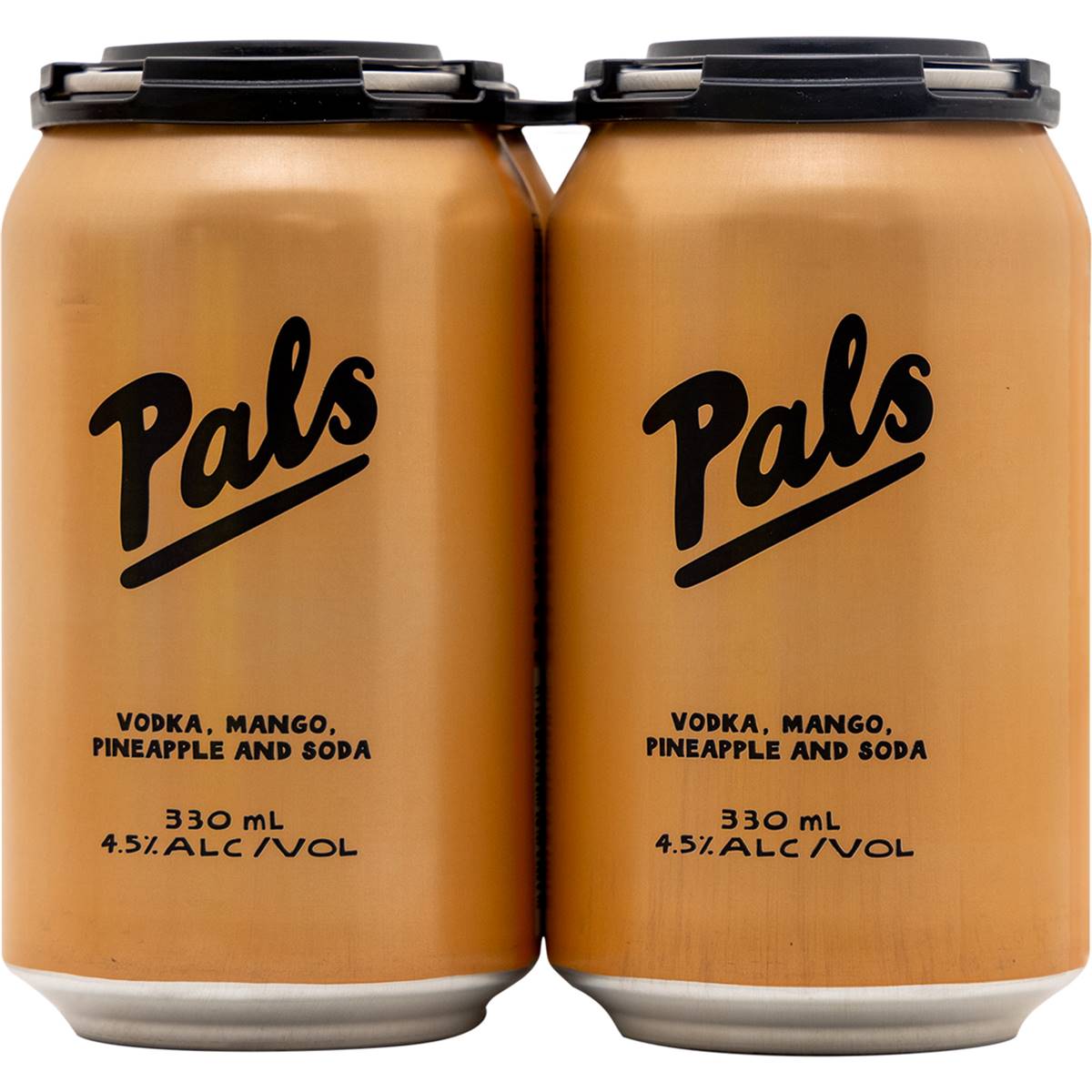 Pals Vodka, Mango, Pineapple & Soda Can 4 X 330ml | Woolworths