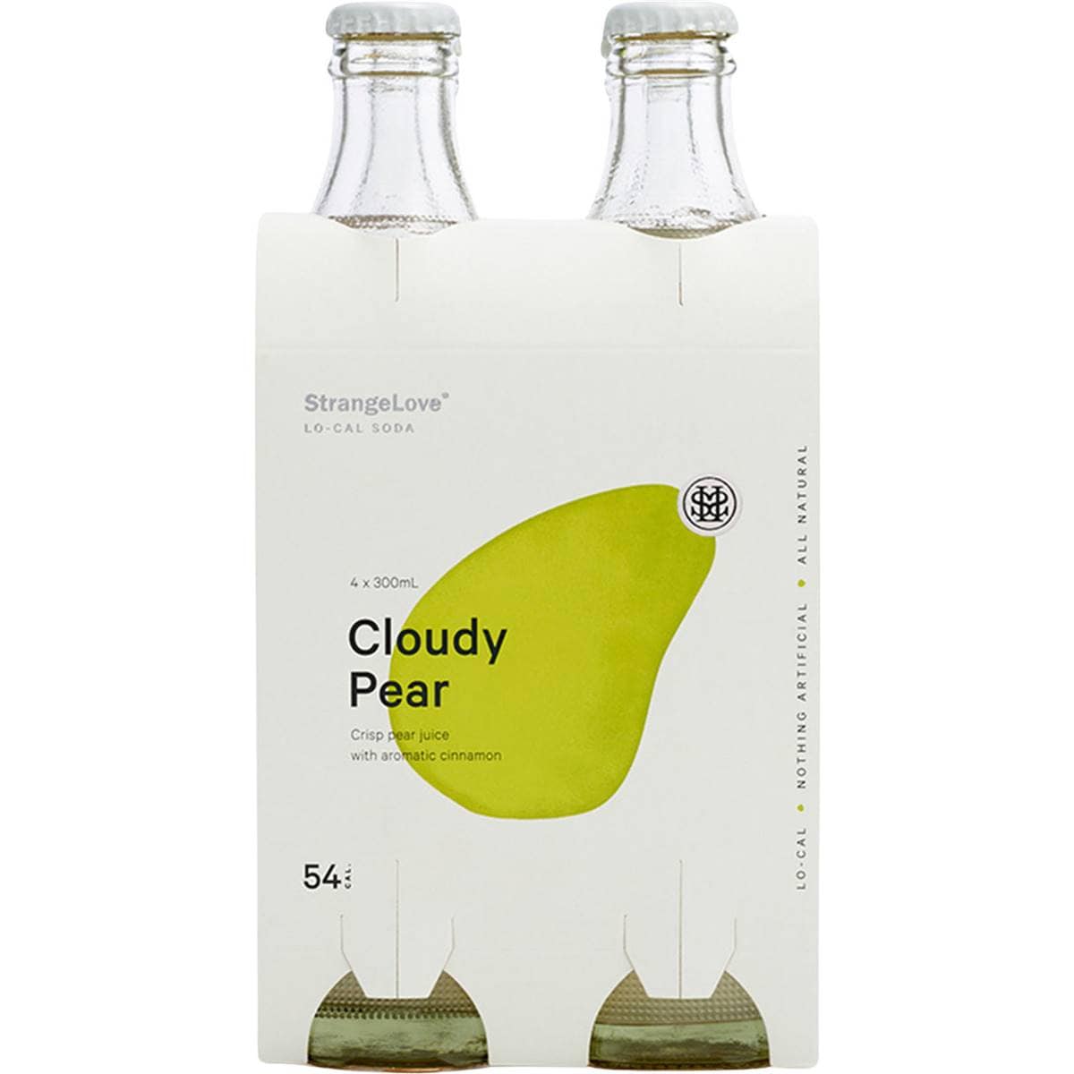 Strangelove Cloudy Pear & Cinnamon Low Calorie Soda Bottles 300ml X 4 ...