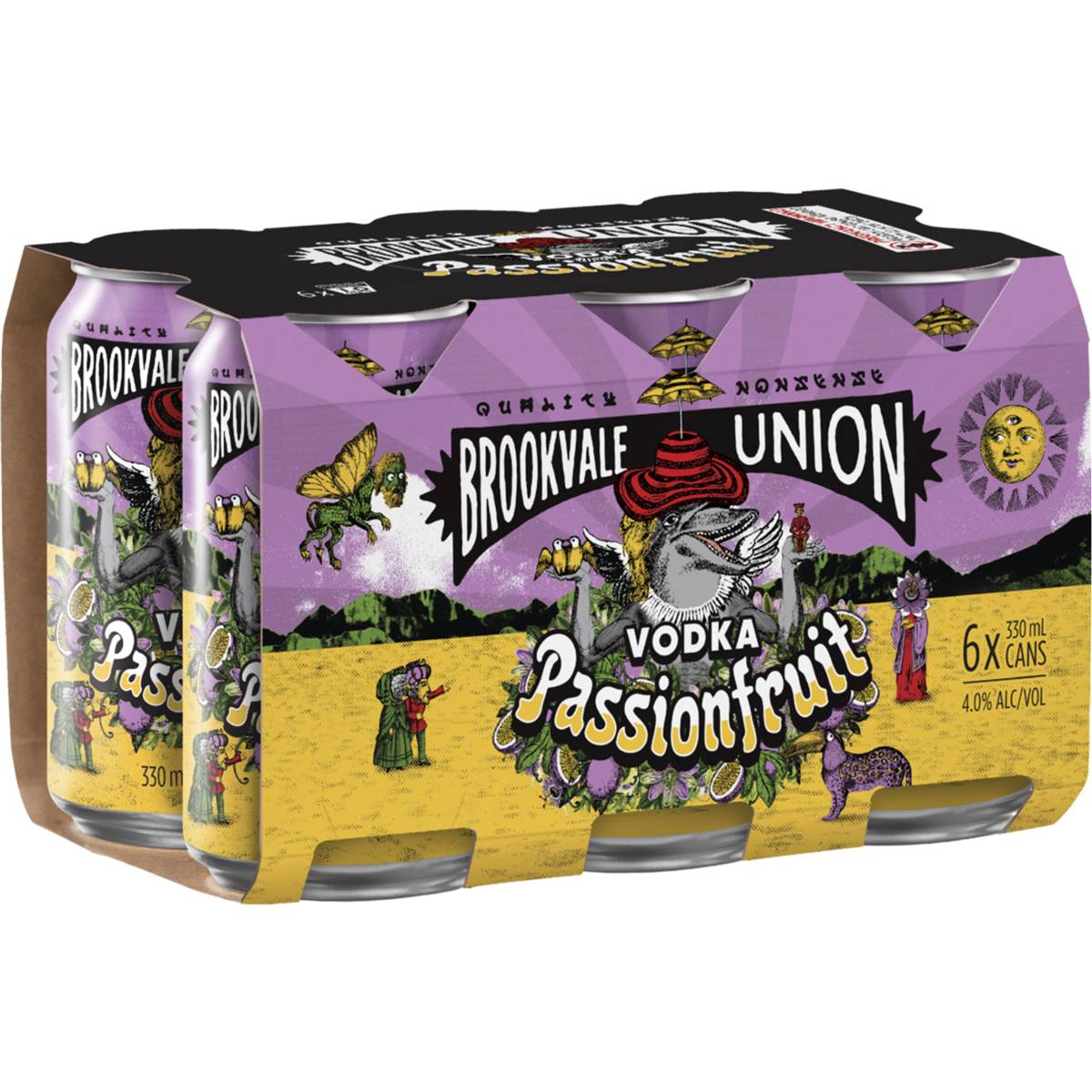 Brookvale Union Passionfruit Vodka Cans 330ml X 6 Pack | Woolworths